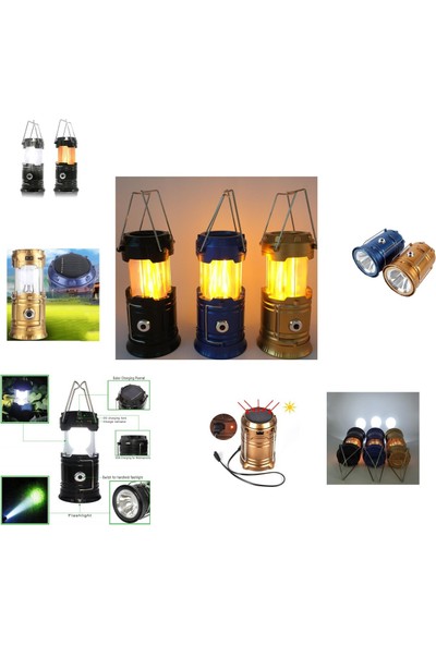 Solar Şarj Edilebilir Çok Fonksiyonlu Kamp Lambası Işıldak Powerbank Solar Şarj Edilebilir Çok Fonksiyonlu Kamp Lambası Işıldak Powerbank