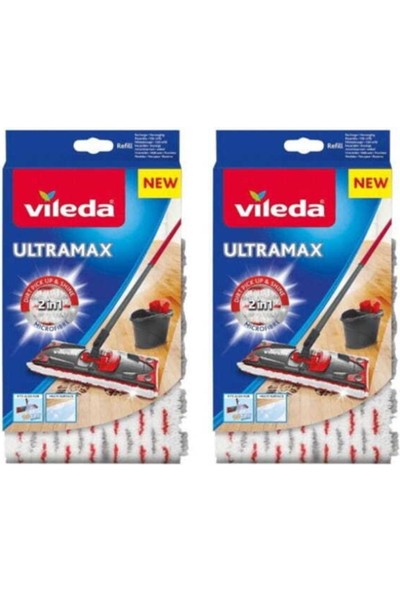 Vileda Ultramax Mikrofiber Yedek Mop 2'li Vileda Ultramax Mikrofiber Yedek Mop 2'li