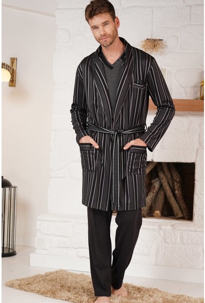 Cossy By Aqua 22353 Çizgi Desen Erkek Sabahlık Ropdöşambır Cossy By Aqua 22353 Çizgi Desen Erkek Sabahlık Ropdöşambır