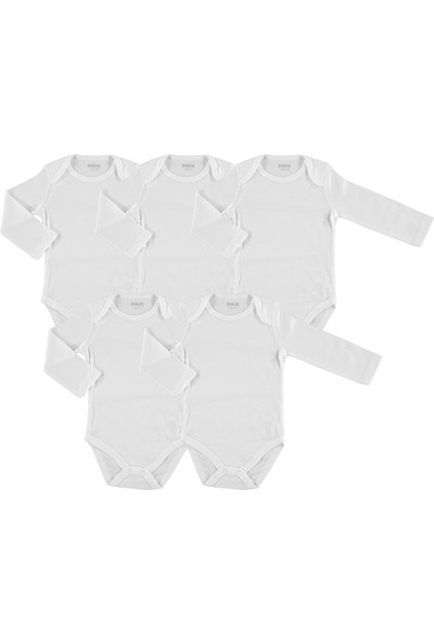 Hello Baby Hellobaby Bebek Basic Ribana Zarf Yaka 5li Uzun Kol Body - Beyaz Hello Baby Hellobaby Bebek Basic Ribana Zarf Yaka 5li Uzun Kol Body - Beyaz