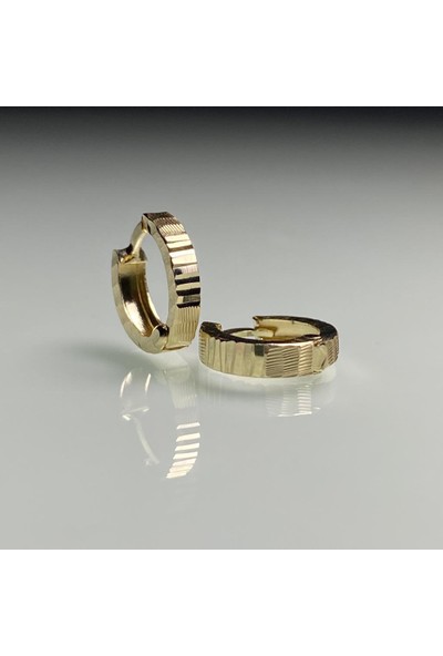 Hür Gold 14 Ayar Altın Küçük Boy Halka Küpe