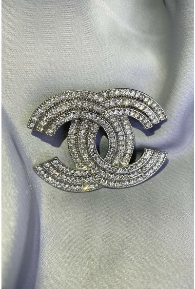Yiğit Aksesuar Chanel Model Taşlı Broş