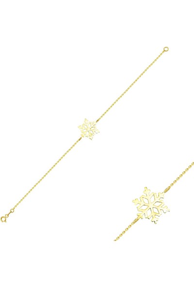 Engingold 14 Ayar Altın Kar Tanesi Bileklik