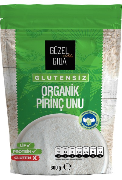 Güzel Ada Gıda Organik Pirinç Unu 300 gr
