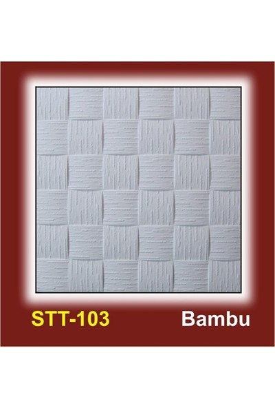 Tavan Kaplama 2 M2 (8 Adet 50 x 50 Cm) Bambu Modeli Tavan Kaplama 2 M2 (8 Adet 50 x 50 Cm) Bambu Modeli