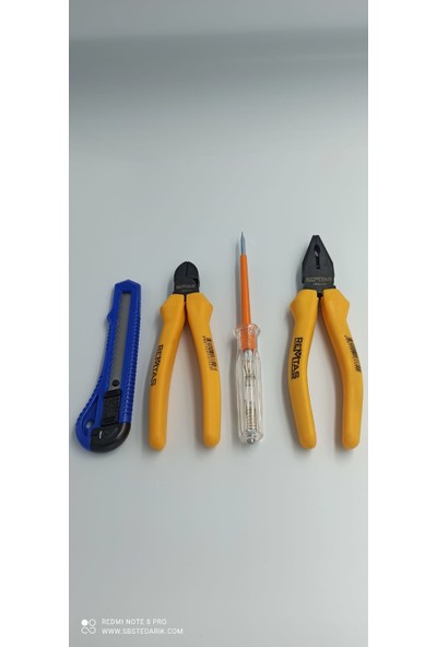 Remtaş 4 Parça Çok Amaçlı Set Remtas Pense Yankeski Kontrol Kalemi Maket Bıcağı Sbstedarik Remtaş 4 Parça Çok Amaçlı Set Remtas Pense Yankeski Kontrol Kalemi Maket Bıcağı Sbstedarik
