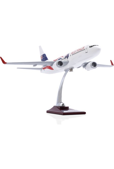Zekupp 1:100 Boeing 737-800 Avustralya Tasarımlı Uçak Maketi, 1/100 Ölçek Havacılık Meraklıları Için Hediye, Koleksiyoner Hediyesi