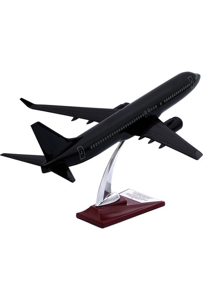 Zekupp Boeing 737-800 Model Uçak, Siyah Renkli Uçak Maketi Zekupp Boeing 737-800 Model Uçak, Siyah Renkli Uçak Maketi