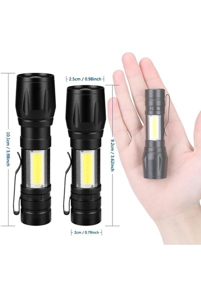 Marka Sida Suya Dayanıklı 3 Mod Zoomlu Pilli LED El Feneri Cep Boy Kamp Feneri 2000 Lumen Su Geçirmez Fener Lamba Marka Sida Suya Dayanıklı 3 Mod Zoomlu Pilli LED El Feneri Cep Boy Kamp Feneri 2000 Lumen Su Geçirmez Fener Lamba
