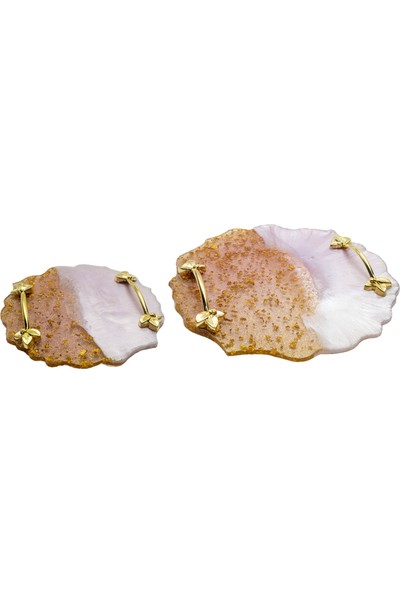 Yavuz Tırtıklı Kesim Epoksi Tepsi Seti Altın Yavuz Tırtıklı Kesim Epoksi Tepsi Seti Altın