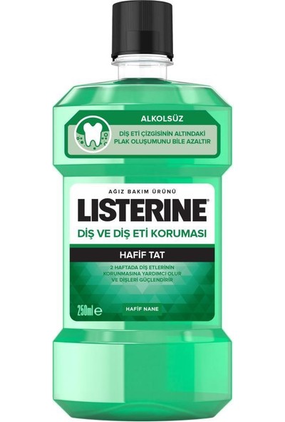 Listerine Diş ve Diş Eti Koruması Hafif Tat 250 ml Listerine Diş ve Diş Eti Koruması Hafif Tat 250 ml