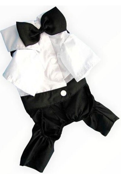 Kemique Tuxedo Smokin Kedi Kıyafeti Damatlık XL