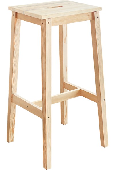 Weblonya Ahşap Bar Sandalyesi Mutfak Kafe Sandalyesi