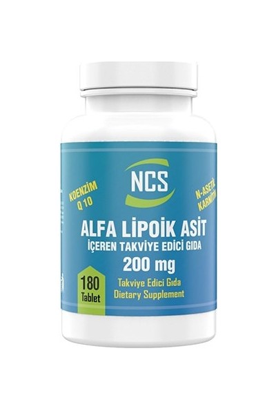 Ncs L-Carnitine Alpha Lipoic Acid Coenzyme Q10 100 Mg 180 Tablet Ncs L-Carnitine Alpha Lipoic Acid Coenzyme Q10 100 Mg 180 Tablet