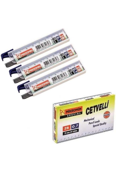 Mikro Min 0.7 mm Cetvelli Kalem Ucu 75 mm Mikro Uç 3 Adet