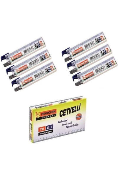 Mikro Min 0.7 mm Cetvelli Kalem Ucu 75 mm Mikro Uç 6 Adet