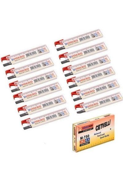 Mikro Min 0.5 mm Cetvelli Kalem Ucu 75 mm Mikro Uç 12 Adet