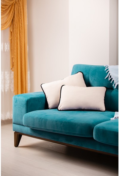 Elgin Home Collection Gabardin Kumaş Biyeli Kırlent Kılıfı %100 Pamuk 2 Adet Elgin Home Collection Gabardin Kumaş Biyeli Kırlent Kılıfı %100 Pamuk 2 Adet