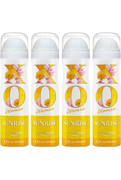 Xo Sunrise Women Deodorant 150 ml x 4 Adet Xo Sunrise Women Deodorant 150 ml x 4 Adet