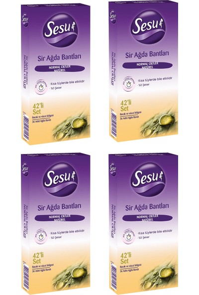 Sesu Sir Ağda Bandı Normal Ciltler 42'li x 4 Adet Sesu Sir Ağda Bandı Normal Ciltler 42'li x 4 Adet