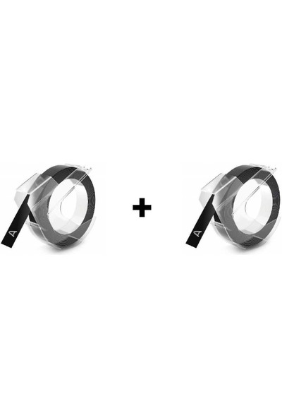 Dymo Junior Omega 3D Siyah 9mm x 3mt 2'li Paket