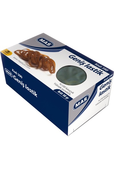 Mas Lastik Kutu Geniş 50 gr 390