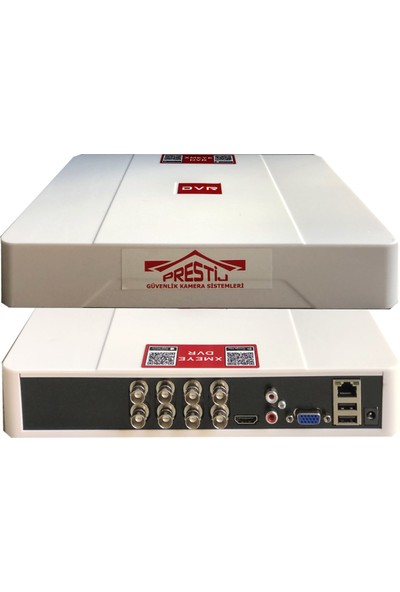 Qromax Pro P9008 Xmeye 8 Kanal 5 Mp 1080N H265+ Ahd Güvenlik Kamerası Sistemleri Xmeye Kayıt Cihazı