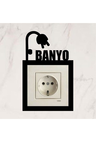 Şehrin Hediyecisi Banyo Ahşap Dekoratif Priz Çerçevesi