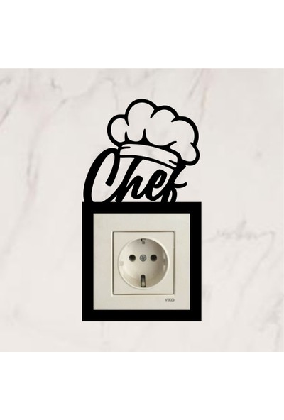Şehrin Hediyecisi Chef Mutfak Ahşap Dekoratif Priz Çerçevesi Şehrin Hediyecisi Chef Mutfak Ahşap Dekoratif Priz Çerçevesi