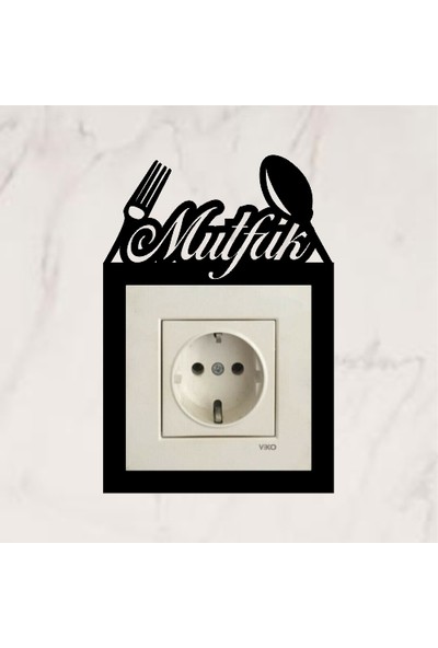 Şehrin Hediyecisi Mutfak Ahşap Dekoratif Priz Çerçevesi