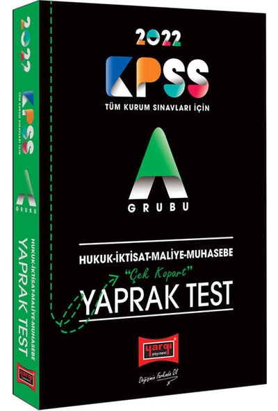 Yargı Yayınları 2022 KPSS A Hukuk İktisat Maliye Muhasebe Çek Kopart Yaprak Test