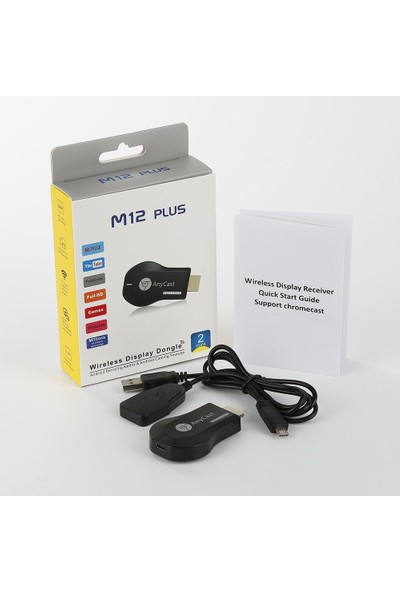 AnyCast M12 Plus HDMI Kablosuz Görüntü Ses Aktarıcı AnyCast M12 Plus HDMI Kablosuz Görüntü Ses Aktarıcı