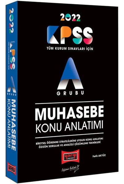 Yargı Yayınları 2022 KPSS A Grubu Muhasebe Konu Anlatımı Yargı Yayınları 2022 KPSS A Grubu Muhasebe Konu Anlatımı