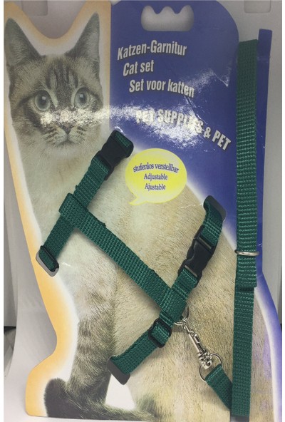 Tineke Kedi Göğüs Tasması Ve Gezdirme Seti No 111 Tineke Kedi Göğüs Tasması Ve Gezdirme Seti No 111