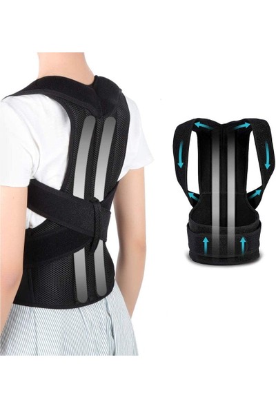 Ankaflex Çift Balenli Dik Tutan Kambur Önleyici Omuz Bel Sırt Vücut Dik Durma Korsesi Yelek