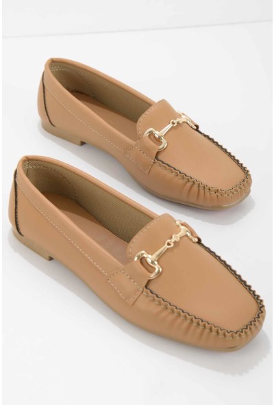 Bambi Camel Kadın Loafer Ayakkabı K01542166209 Bambi Camel Kadın Loafer Ayakkabı K01542166209