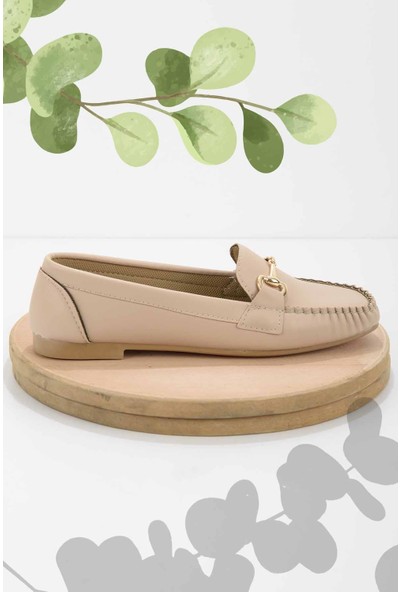 Bambi Nude Kadın Loafer Ayakkabı K01542166209