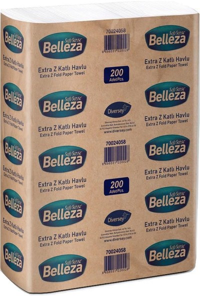 Belleza Standart Z Katlama Kağıt Havlu 20,5X21,5 cm 150' Li 12 Paket
