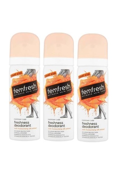 Femfresh Seyahat Boy Genital Bölge Deodorant 50ML x 3 Adet Femfresh Seyahat Boy Genital Bölge Deodorant 50ML x 3 Adet