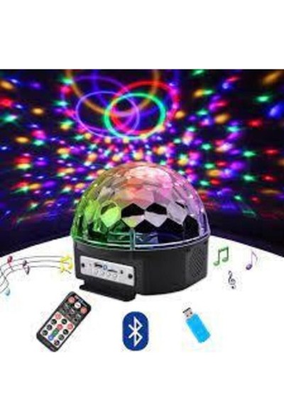 Torima Crsytal Mp3 LED Magıc Ball Light Siyah Torima Crsytal Mp3 LED Magıc Ball Light Siyah