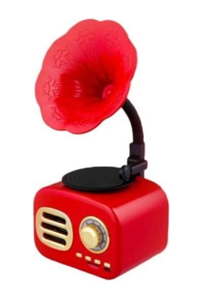 Torima Taşınabilir Nostaljik Kablosuz Ses Gramafon Tasarımlı Bombası Extra Bass Bluetooth Hoparlör Kırmızı FT05 Torima Taşınabilir Nostaljik Kablosuz Ses Gramafon Tasarımlı Bombası Extra Bass Bluetooth Hoparlör Kırmızı FT05