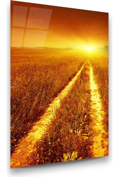 Glass Art Concept Manzara Dikey Cam Tablo