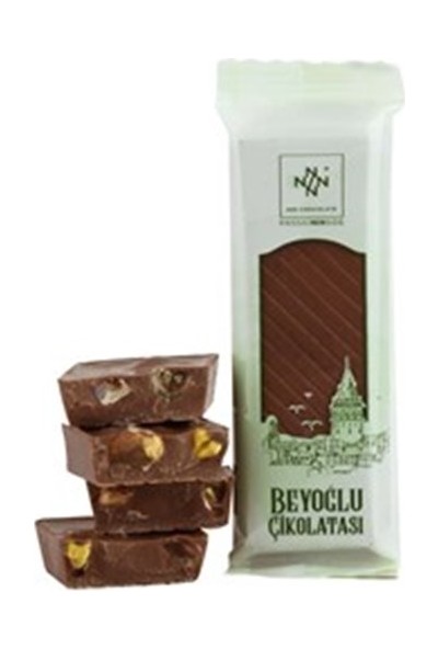 Nin Chocolate Fıstıklı Beyoğlu Çikolatası 27 gr 10'lu