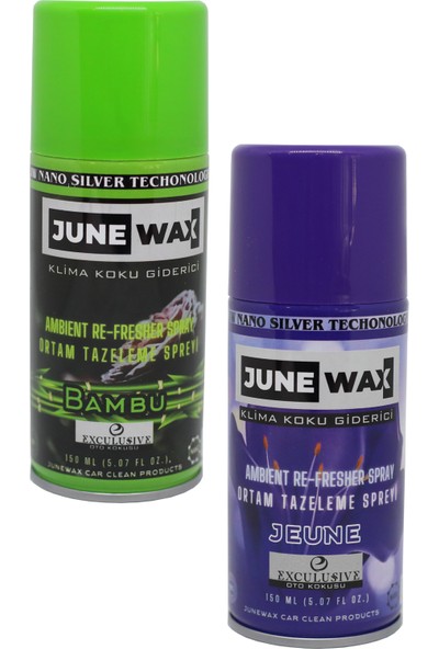 June Wax Klima Koku Giderici Bambu - Jeune 150 ml / Parfüm Esanslı Koku Bombası / 2li Paket June Wax Klima Koku Giderici Bambu - Jeune 150 ml / Parfüm Esanslı Koku Bombası / 2li Paket