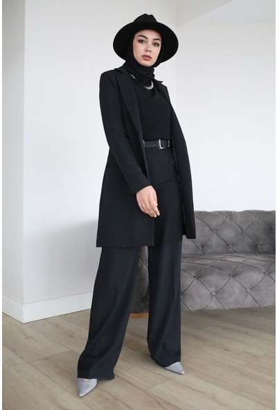 Foremia Retro Palazzo Pantolon-Siyah Foremia Retro Palazzo Pantolon-Siyah