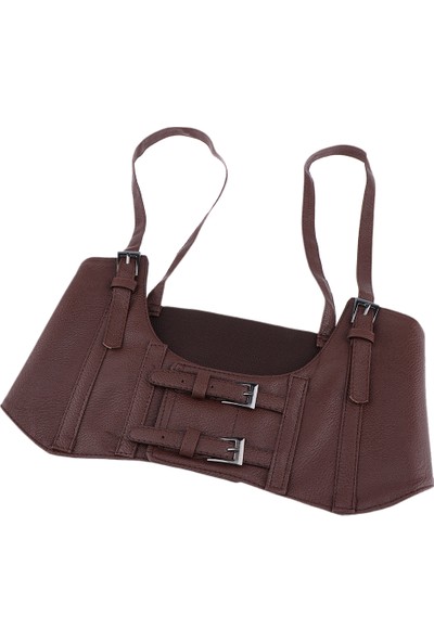 Baosity Moda Deri Steampunk Seksi Underbust Bel Kemeri Korse Kahverengi (Yurt Dışından)