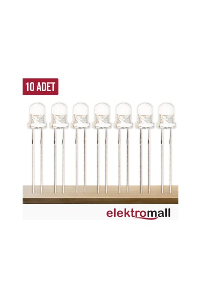 Elektromall 5mm Beyaz Diffused Led(10 Adet)