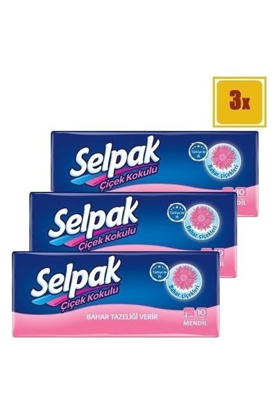 Selpak Cep Mendili Çiçek Kokulu Mendil 3X10'LU