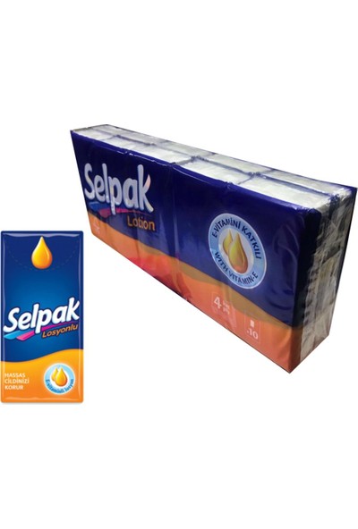 Selpak Cep Mendili Losyonlu Mendil 10'lu Selpak Cep Mendili Losyonlu Mendil 10'lu