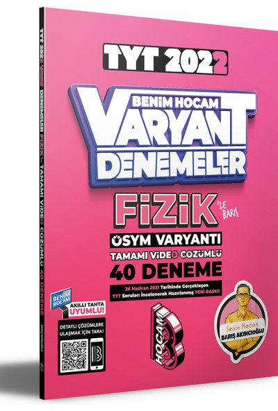 Benim Hocam Yayınları 2022 TYT Fizik Tamamı Video Çözümlü 40 Deneme Sınavı Benim Hocam Yayınları 2022 TYT Fizik Tamamı Video Çözümlü 40 Deneme Sınavı